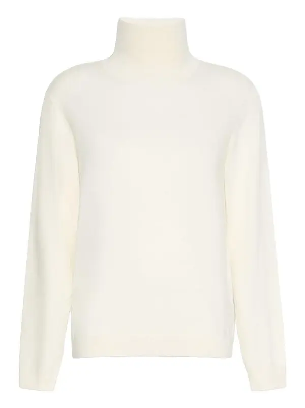Max Mara Wool And Silk Knit Turtleneck - Ivory