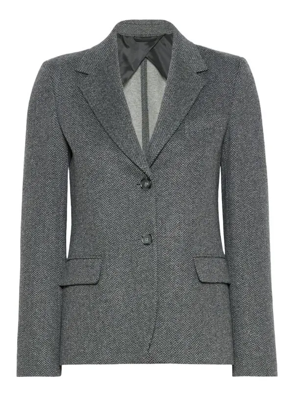Max Mara Jacquard Jersey Blazer - Medium Grey
