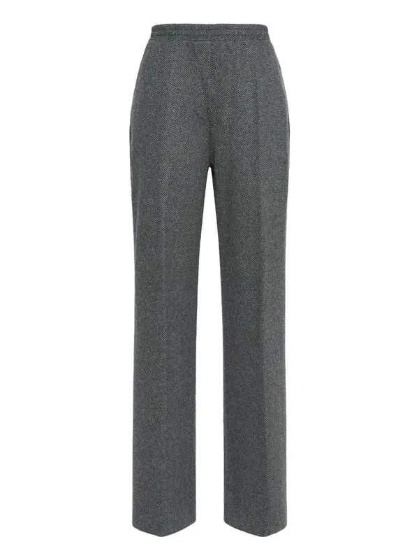 Max Mara Jacquard Jersey Trousers - Medium Grey
