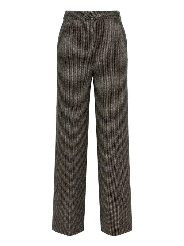 Max Mara Micro Jacquard Jersey Trousers - Brown