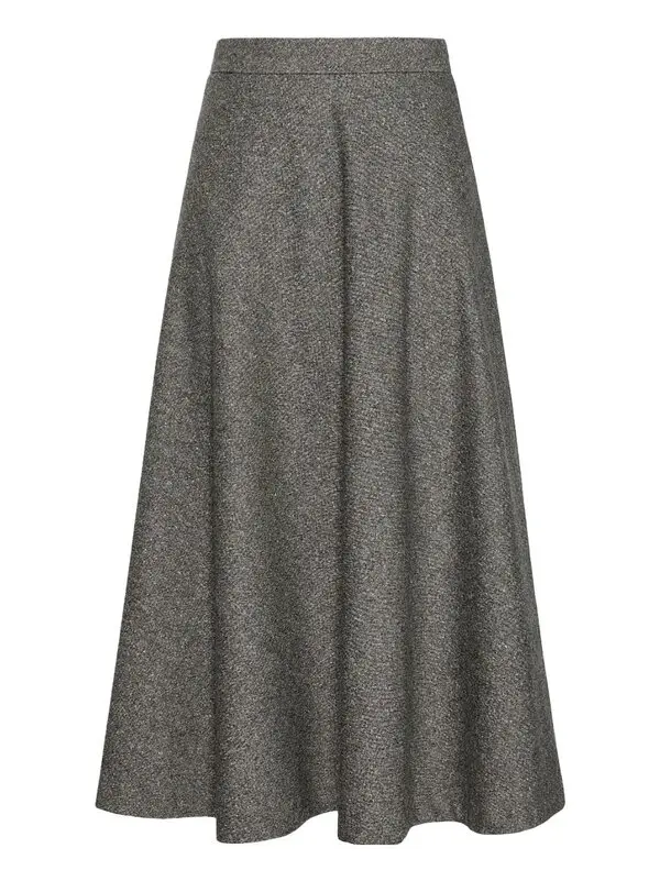 Max Mara Wool-blend Skirt - White Black