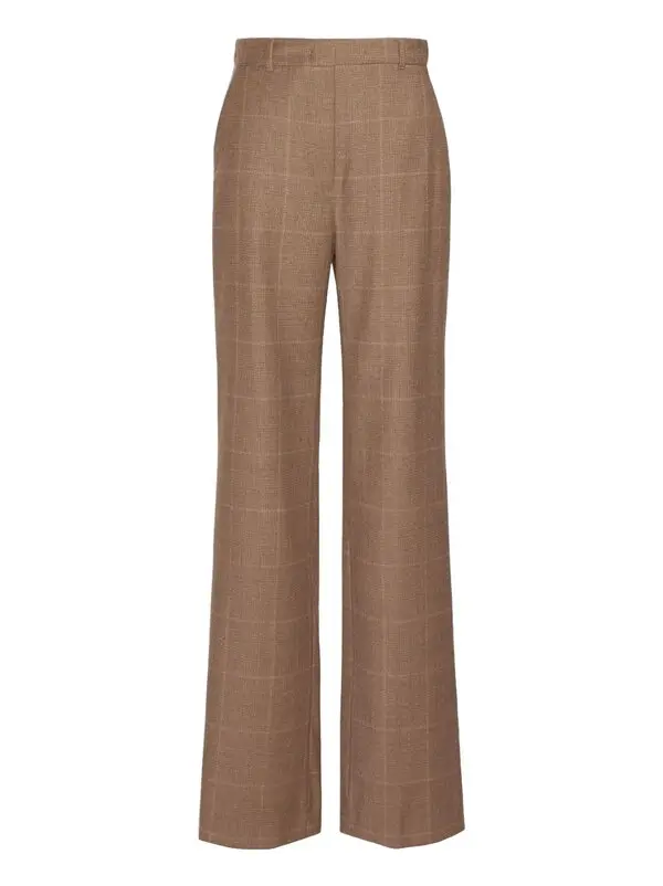 Max Mara Straight-fit Wool Flannel Trousers - Camel