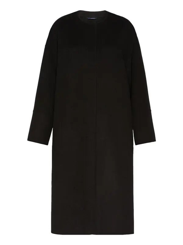 Max Mara Double Wool Broadcloth Coat - Black