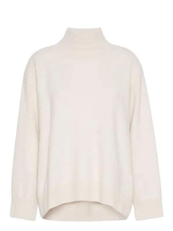 Max Mara Brushed Wool Polo-neck Sweater - Sand