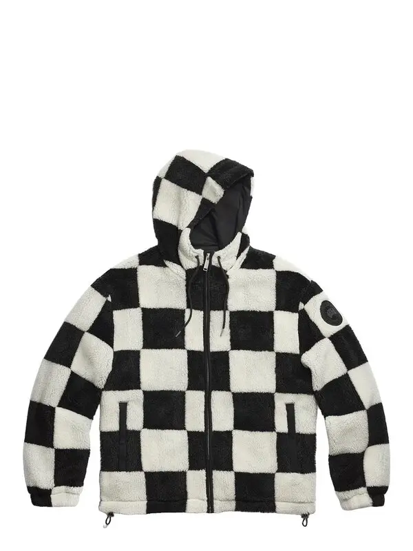 Canada Goose Harrier Après Fleece Hoodie - Bone/black Check
