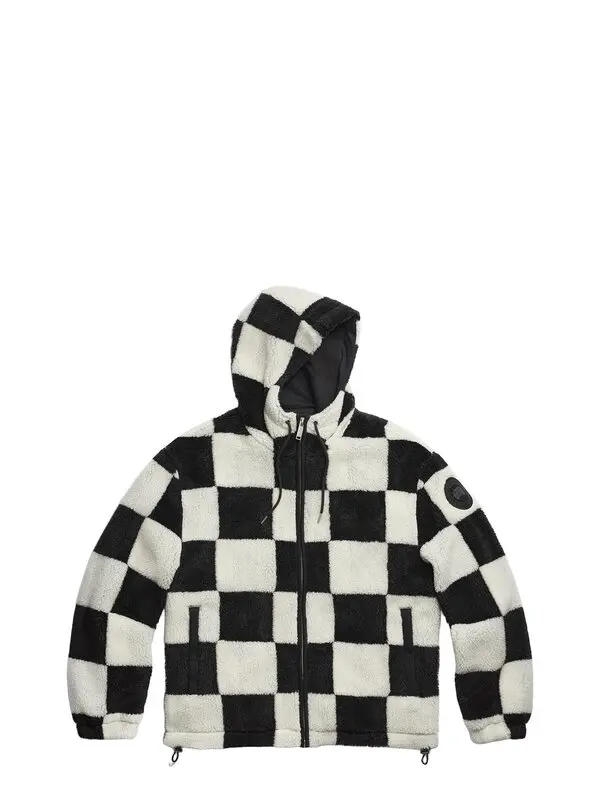 Canada Goose Harrier Après Fleece Hoodie - Bone/black Check