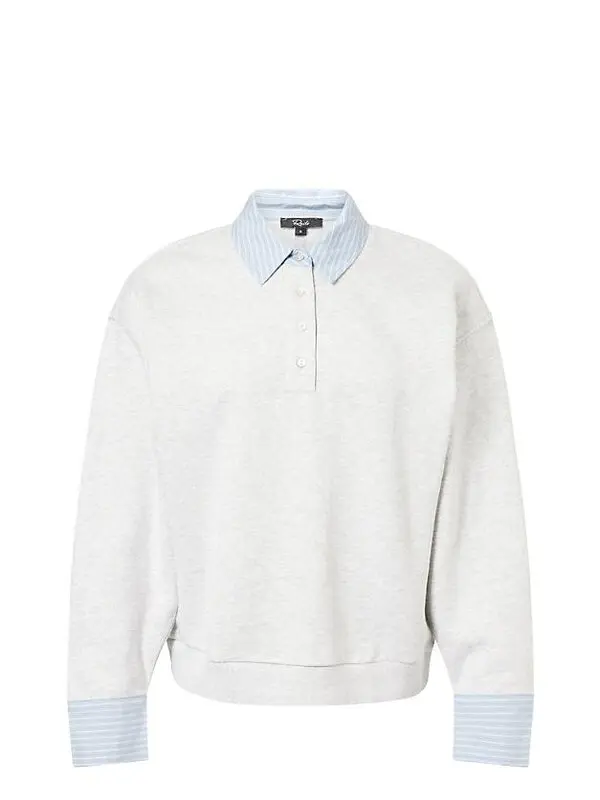 Rails Zavier Layered Cotton Sweatshirt - Heather Grey