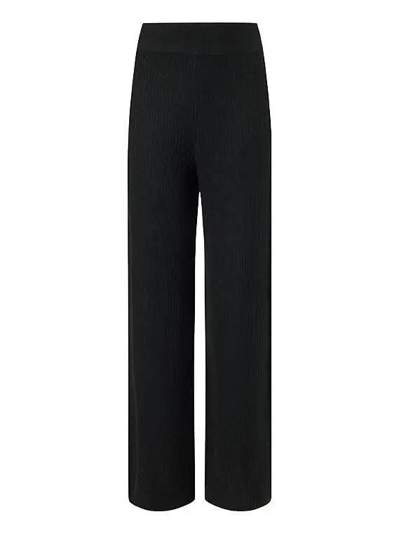 Le Kasha Flared-leg Cashmere Trousers - Black