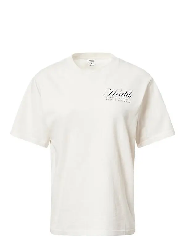 SPORTY & RICH Cotton Ny Health Brand-print T-shirt - Ecru
