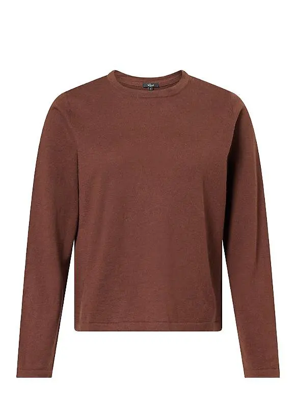 Rails Round-neck Cotton-blend T-shirt - Espresso