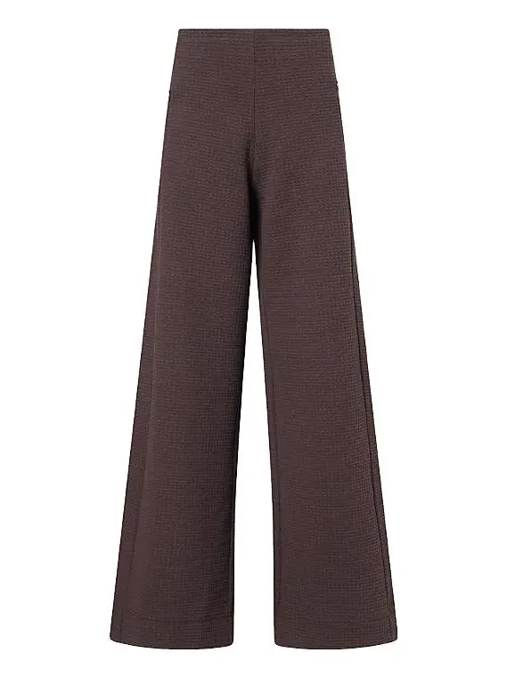 ME+EM Textured Wide-leg Jacquard-jersey Trousers - Cocoa Brown