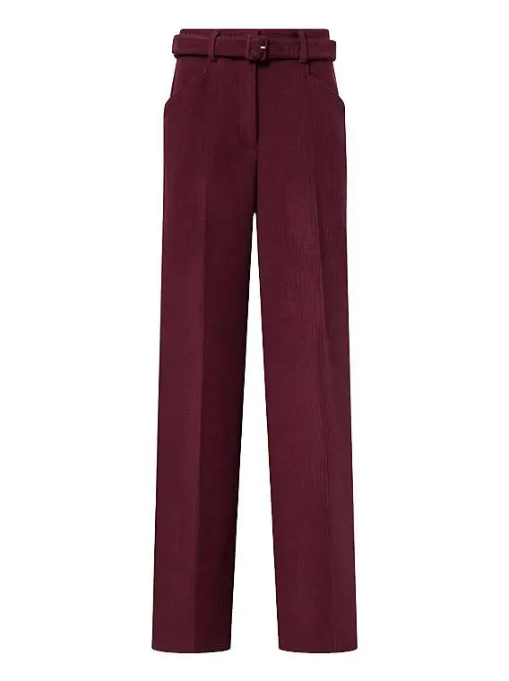 Gabriela Hearst Norman Corduroy Cashmere-blend Trousers - Plum