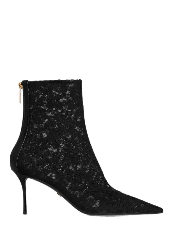 Dolce & Gabbana Lace Ankle Boots - Black
