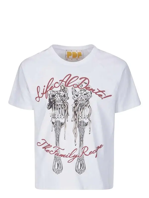 PDF Life Al Dente Graphic T-shirt - White