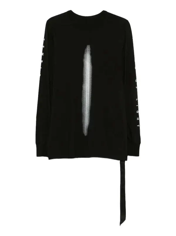 PDF Long-sleeve Graphic Print T-shirt - Black
