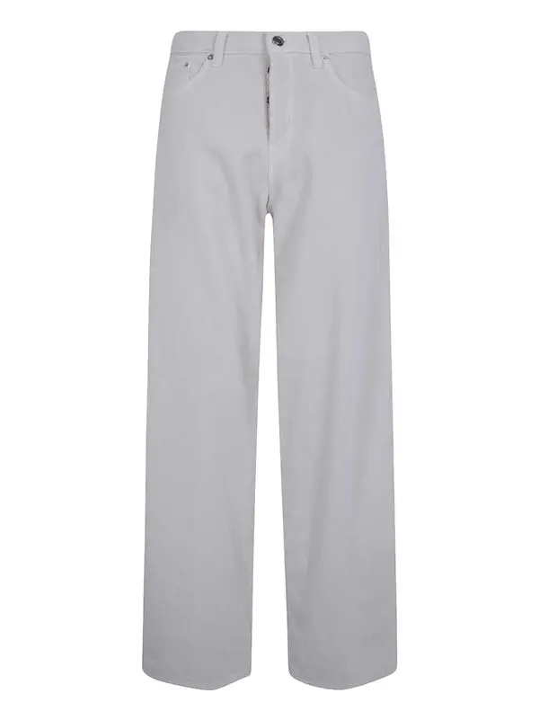HAIKURE Bethany Velvet Pier Wide-leg Jeans - White