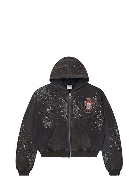 VALE FOREVER Pluto Cluster Zip Up Hoodie - Black