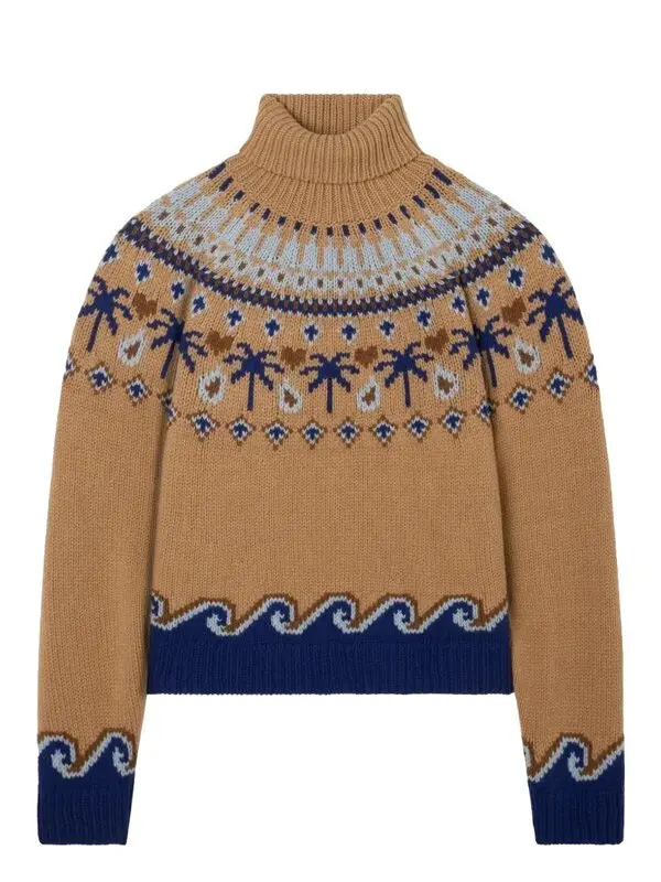 Alanui Sweet Winter Turtle Neck Sweater - Beige