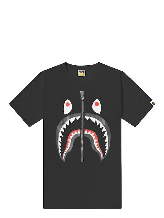 A BATHING APE Shark Tee Shirt - Black