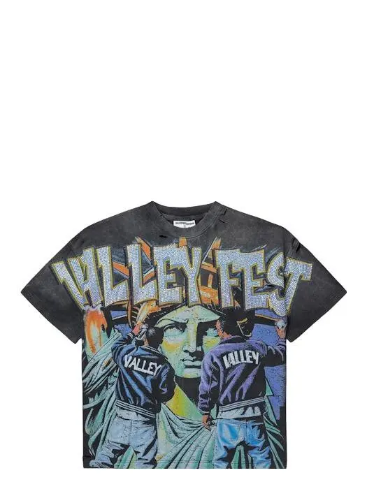 VALE FOREVER Bling Graffiti Tee Shirt - Black