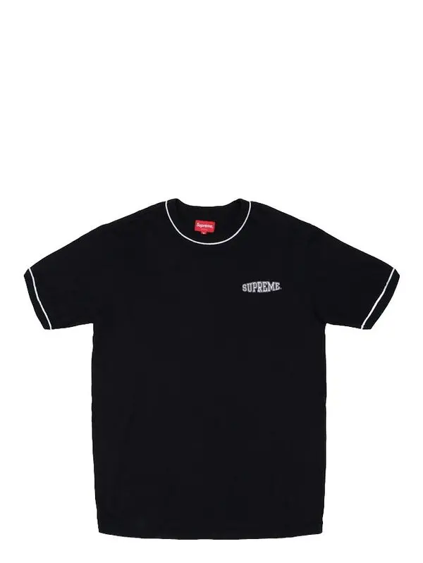 Supreme Piping Ringer Tee Shirt - Black
