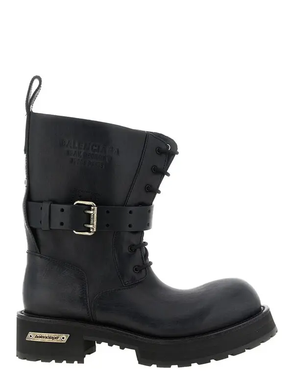 Balenciaga Venom Lace-up Boots - Black