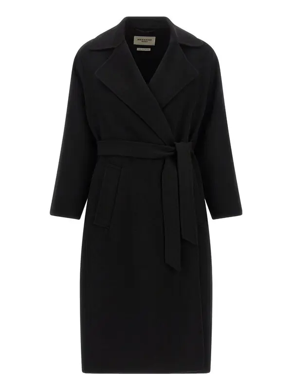 Max Mara Operoso Dressing Gown Coat - Black
