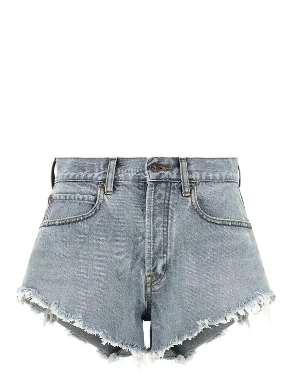 Balenciaga Denim Shorts - Light Blue