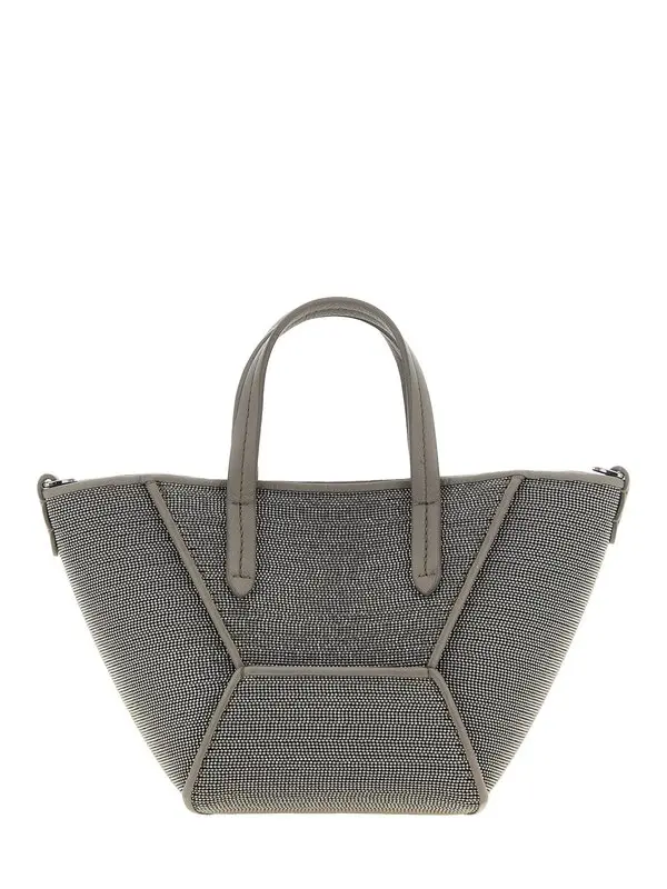 Brunello Cucinelli Duo Mini Precious Handbag - Gray