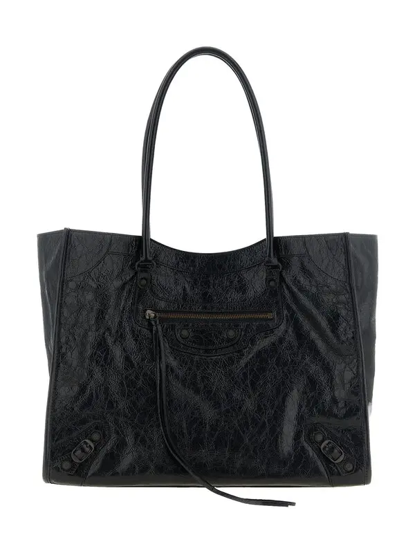 Balenciaga Le City Tote M' Shoulder Bag - Black