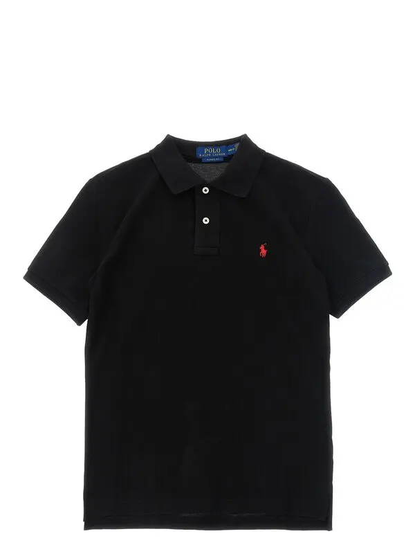 Polo Ralph Lauren Logo Embroidery Polo Shirt - Black