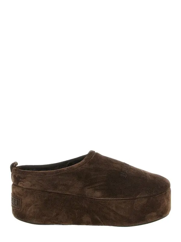Balenciaga Alaska Platform Mules - Brown