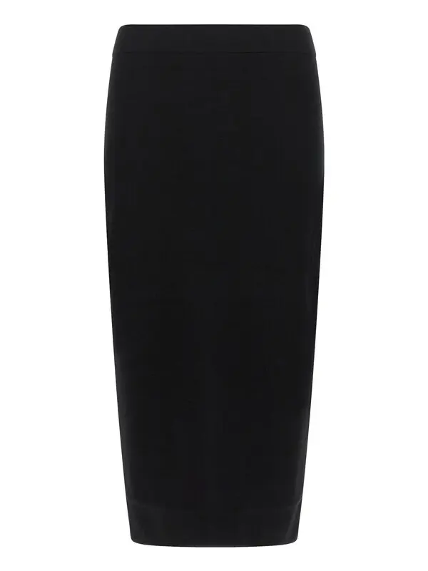Max Mara Gamma Knit Sheath Skirt - Black