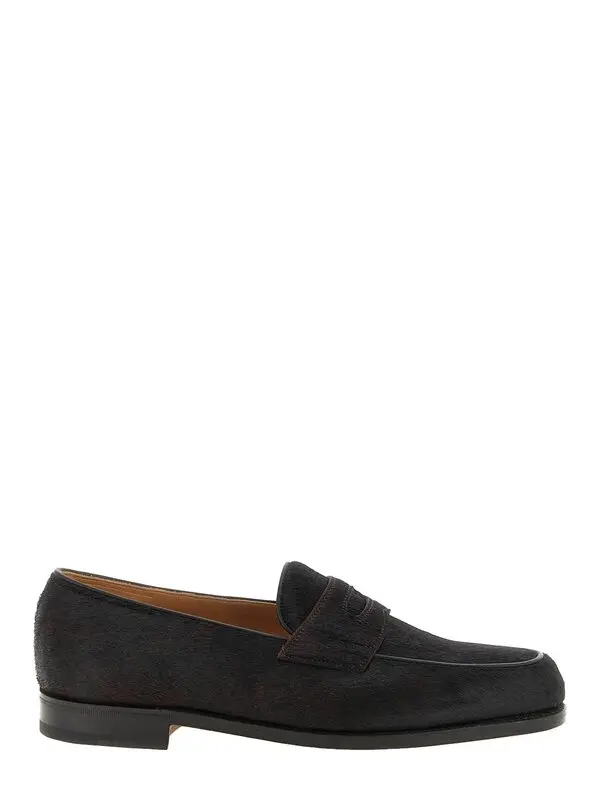 John Lobb Lopez Bristle Hide Loafers - Brown