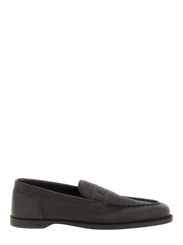 John Lobb Pace Hammered Leather Moccasins - Brown