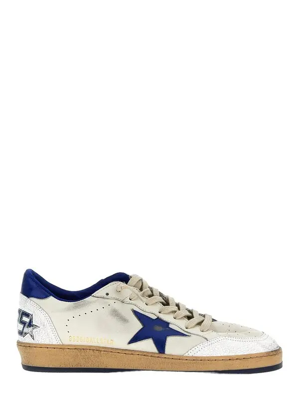 GOLDEN GOOSE Ball Star Leather Sneakers - Blue