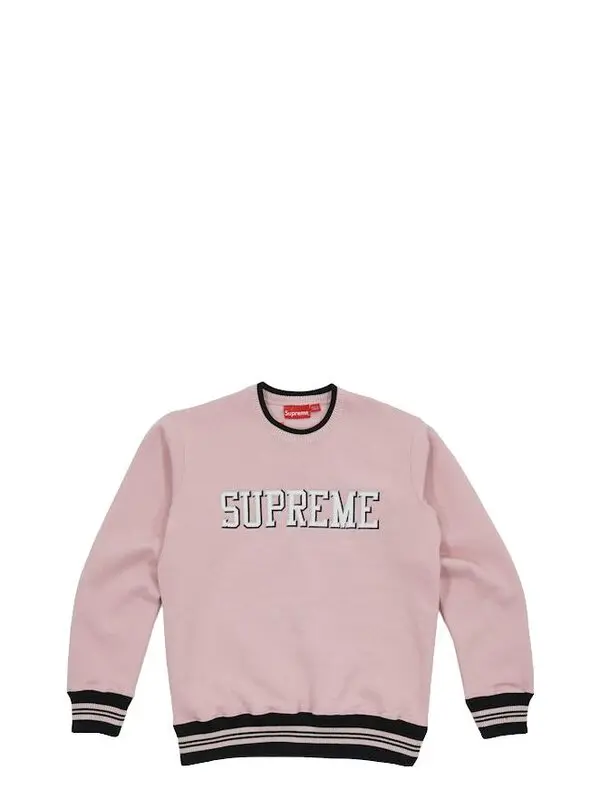 Supreme Felt Shadow Crewneck Sweatshirt - Pink