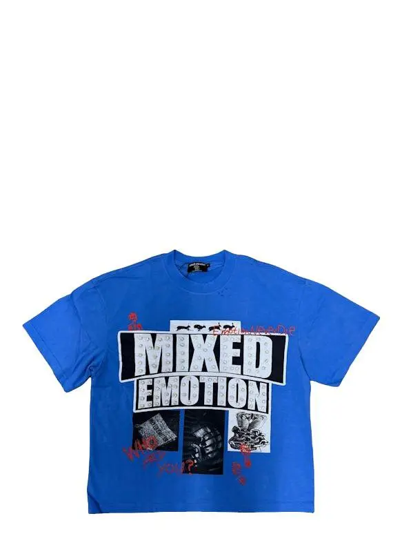Mixed Emotion Lost Identity Tee Shirt - Blue
