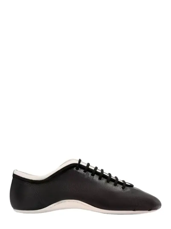 Dries Van Noten Leather Ballerina Sneakers - Black