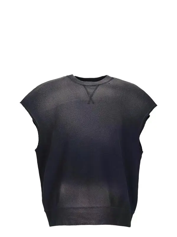 PORTER CLASSIC Cotton Graffiti-print Sleeveless Sweatshirt - Blue