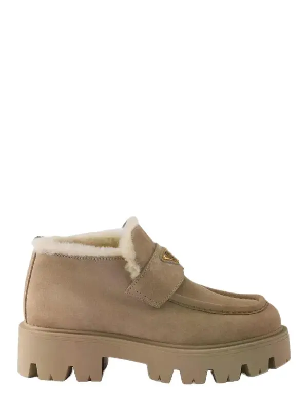 Prada Suede Loafers - Neutrals
