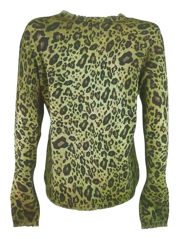 Avant Toi Leopard-print Sweater - Green