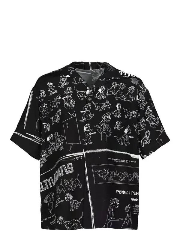 PORTER CLASSIC Disney Aloha 101 Dalmatians Shirt - Black