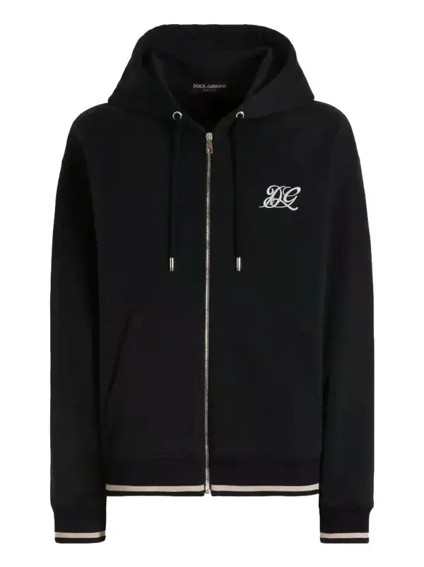 Dolce & Gabbana Cotton Hooded Sweatshirt - Blue