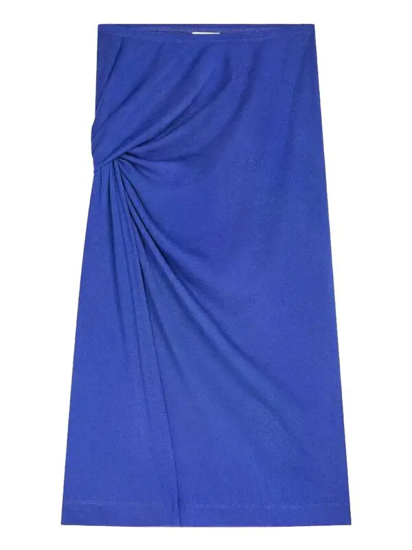 Dries Van Noten Draped Jersey Skirt - Blue