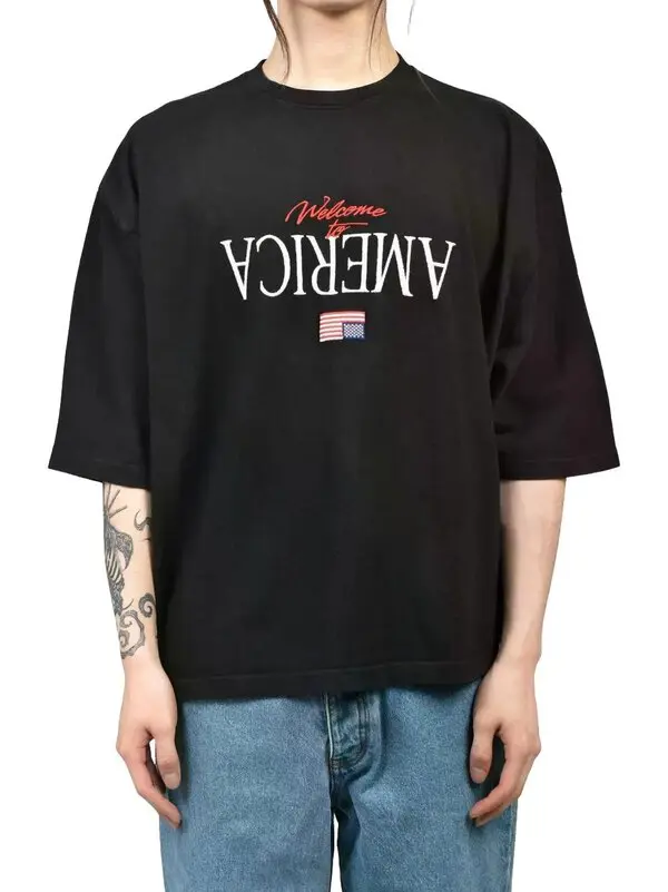 WILLY CHAVARRIA Embroidered Buffalo T-shirt - Black