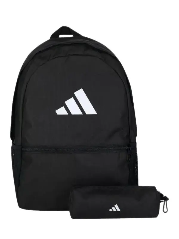 Adidas Logo-print Backpack With Pencil Case - Black