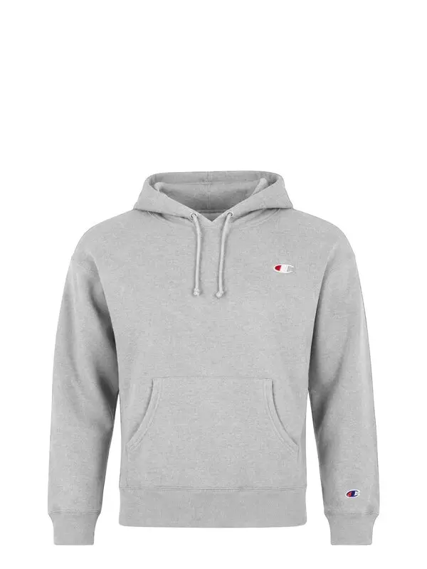 Champion Logo-appliqué Hoodie - Grey