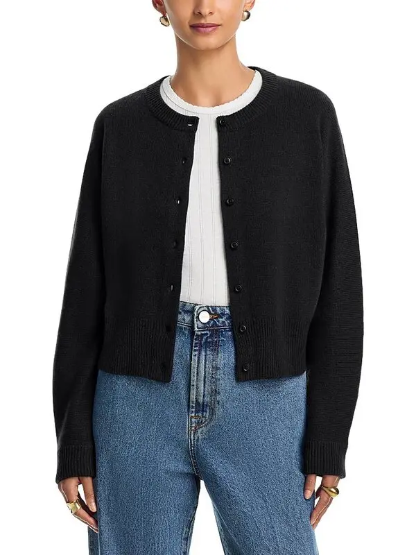 Aqua Cashmere Dolman Sleeve Cardigan Exclusive - Black