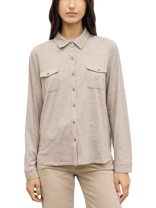 Gerard Darel Barba Straight Shirt - Beige